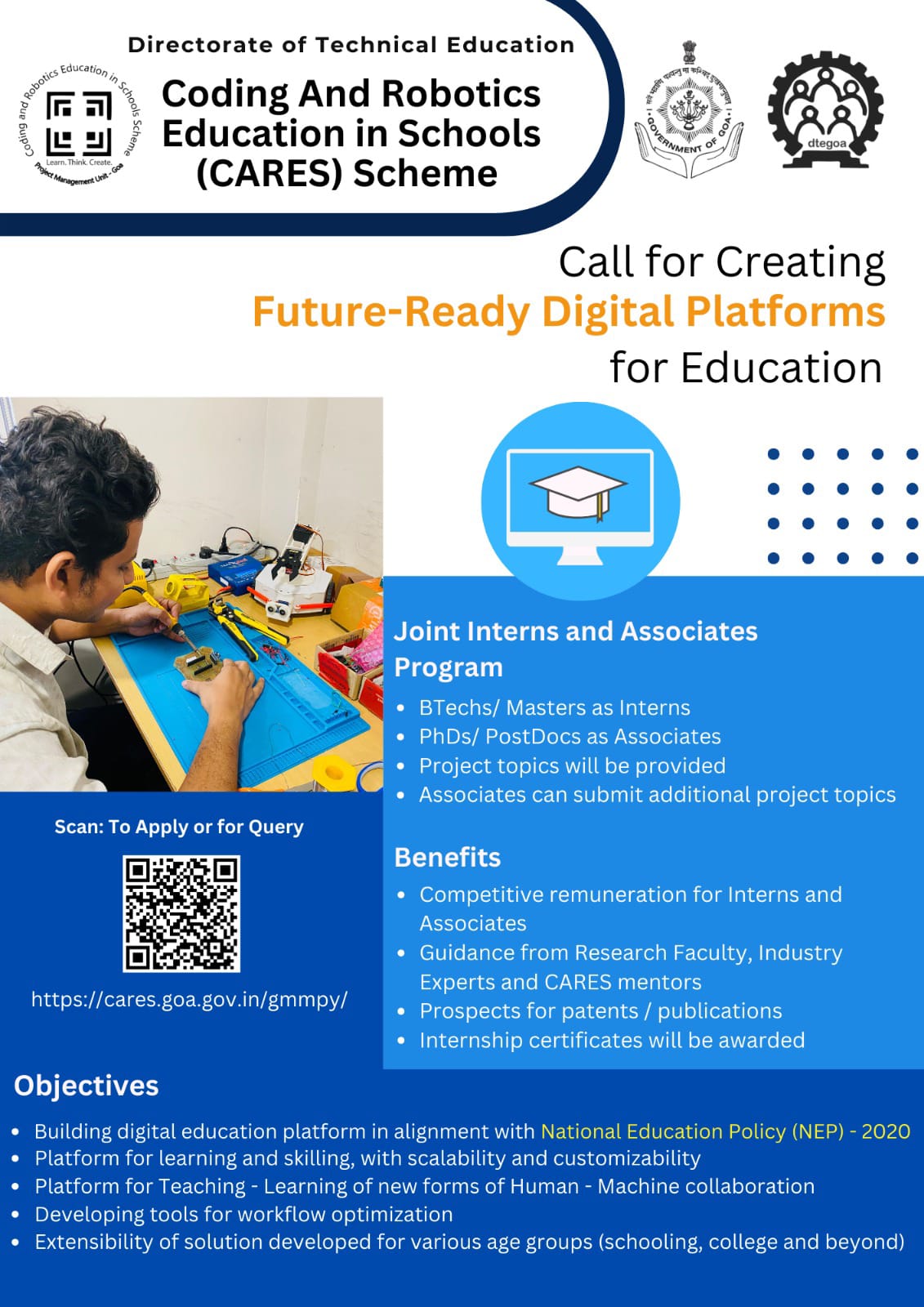 About Goy Mukhya Mantri Prashikshanarthi Yojana (GMMPY) - Internship Scheme – CARES