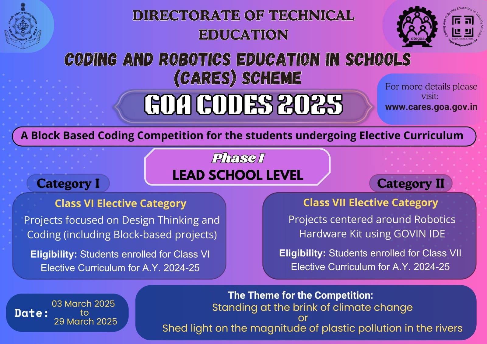 Goa Codes 2025 – CARES